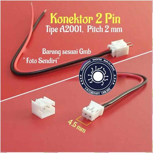 Jual Konektor PH 2 Pin A2001 LHE kabel pitch 2.0 White Housing Socket ...