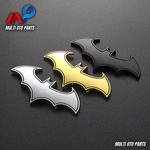 Jual Sticker Emblem Metal 3D Bat Logo Superhero Batman stiker - Hitam ...