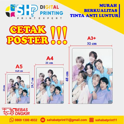 Jual Cetak poster Custom murah Desain Bebas A3 A4 A5 - ART PAPER 150gr ...