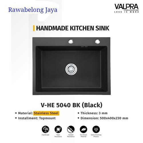 Jual Kitchen Sink Valpra 50x40cm / Bak Cuci Piring VALPRA VHE5040 BK ...