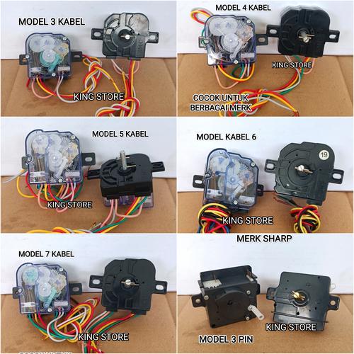 Jual TIMER WASH MESIN CUCI 2 TABUNG LENGKAP / 3 4 5 6 7 KABEL SEMUA ...