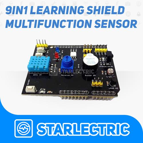 Jual Uno Shield 9in1 Sensor Multifunction LM35 LDR untuk Uno Wemos R1 ...