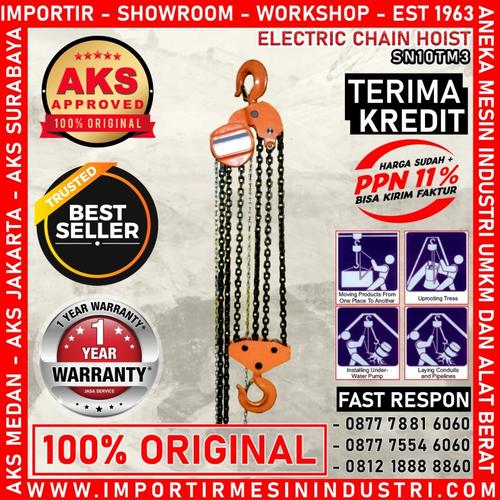 Jual Chain Hoist Katrol / Chain Block / Takel Manual 10 Ton x 3 meter ...