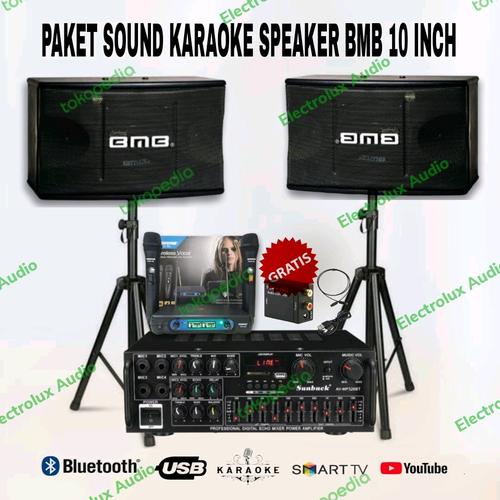 Jual PAKET SOUND SYSTEM KARAOKE BMB 10 INCH + MIC WIRELLES PAKET SOUND ...