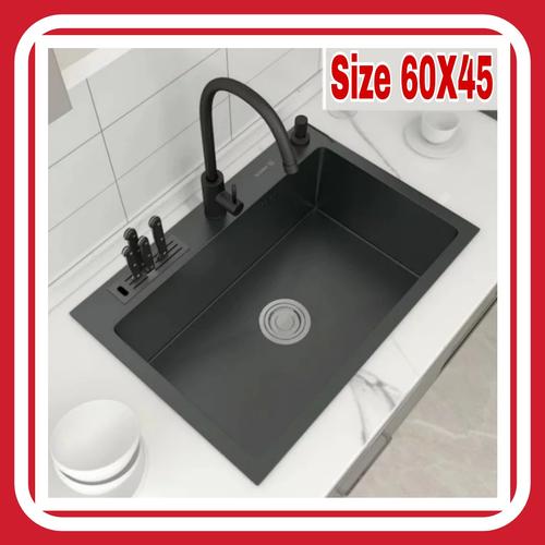 Jual Kitchen Sink ISAN 6045 Black/Hitam Original Berkualitas Paket ...