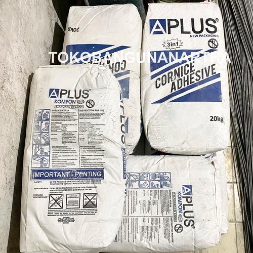 Jual Semen Kompon Aplus Cornice Adhesive 3 in 1 Compound A plus 20 Kg ...