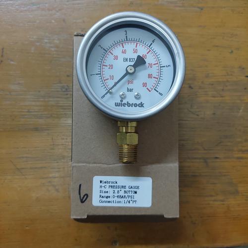Jual pressure gauge HC wiebrock manometer 6 bar 90 psi bottom raket - 7 ...