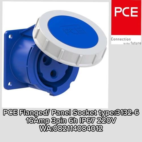 Jual Soket Industri flanged socket straight 16A 3p 6h IP67 220V PCE 3132-6 - Kab. Tangerang ...