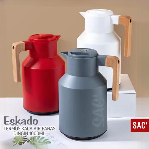 Promo ESKADO Insulated Glass Water Jug Teko Termos Air Panas Thermos ...