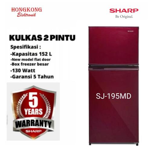 Jual Sharp Kulkas 2 Pintu SJ-195MD-SG/SR / SJ 195 MD / 195MD - Kota ...