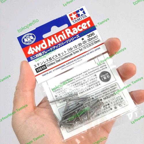 Jual 15510 Stainless Steel Countersunk Screw Set (10/12/20/25/30mm ...