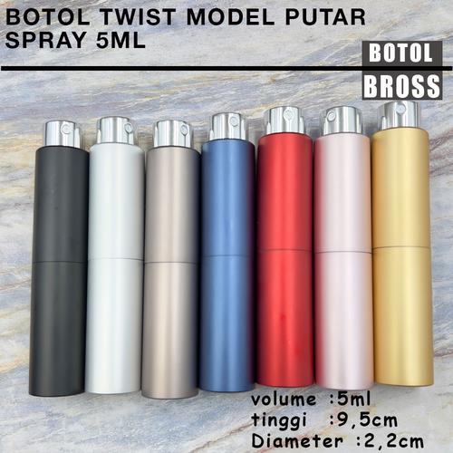 Jual Botol Parfum Twist Spray 5ml - Travel Size - Refillable Model ...