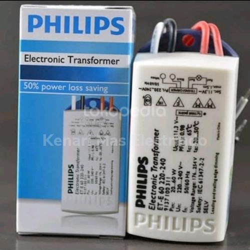 Jual PHILIPS BALLAST TRAVO LAMPU HALOGEN MR16 DRIVER ETE 60W 60WATT ...