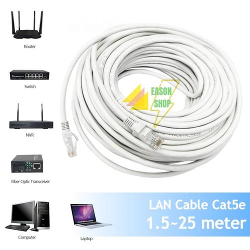 Jual Kabel LAN UTP 15M RJ45 Cat 5e Cable 15 Meter terpasang konektor ...