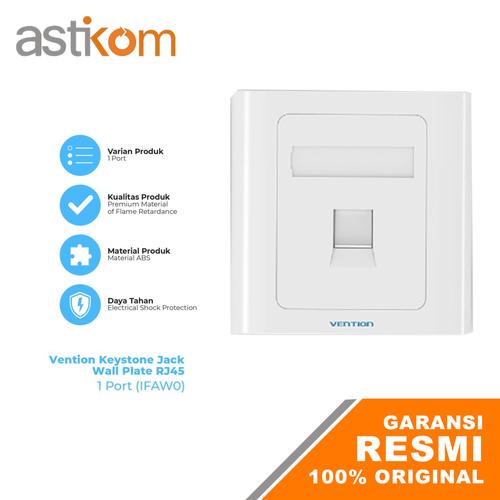 Jual Vention Keystone Jack Face Place LAN RJ45 Wall Plate IFA IFB IFC ...