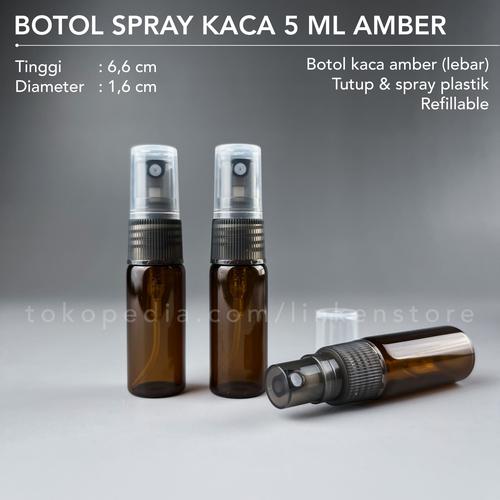 Jual Botol Spray Kaca 5ml Amber model Lebar - Parfum Isi Ulang Travel ...