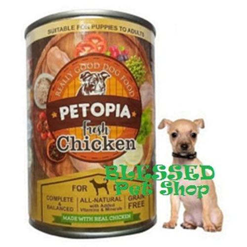 Jual PETOPIA Dog Food Kaleng FRESH CHICKEN Wet Dog Food Canned 380gr ...