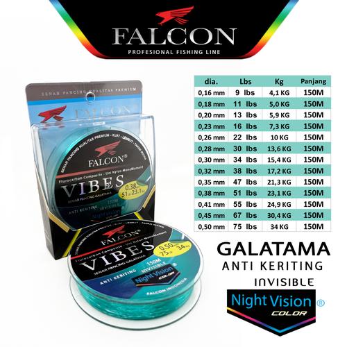 Jual Senar Pancing Galatama Falcon Vibes 150 meter - 0.16mm - Kota ...