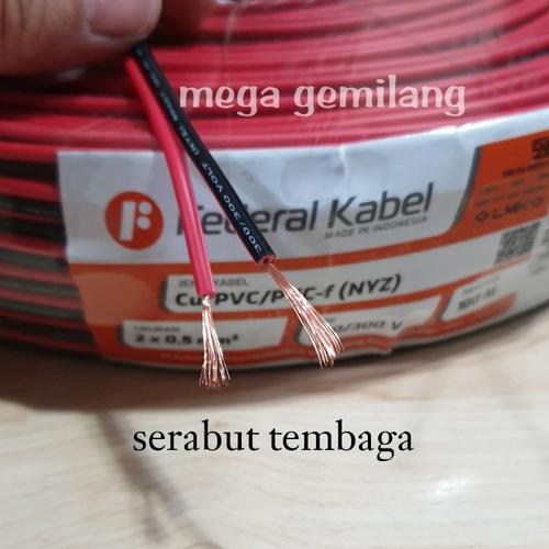 Jual Kabel Federal Kabel Listrik NYZ 2 x 0,75 mm SNI 100 meter - 1 roll ...