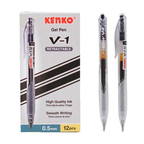 Jual Kenko Gel Pen Pulpen Jel V-1 Hitam [ PCS ] - Kota Tangerang ...