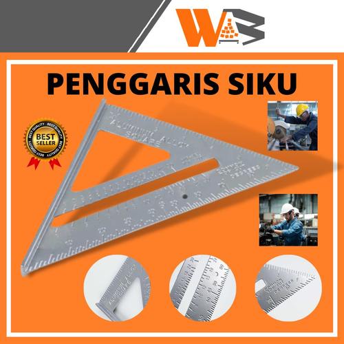 Jual Penggaris Siku Segitiga Ziegel Tukang Kayu Speed Square Aluminium ...