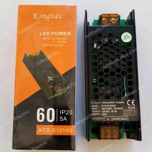 Jual POWER SUPPLY ADAPTOR 12V 5A KINGTAS / TRAVO 5 AMPERE KINGTAS ...