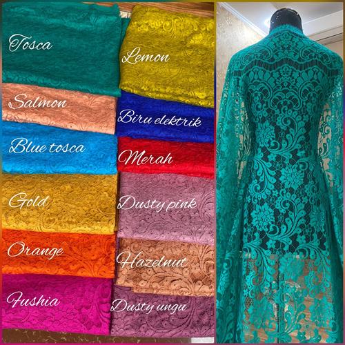 Jual kain brukat panel semi, SANTILI, SANTILE, KAIN BROKAT, BROKAT ...