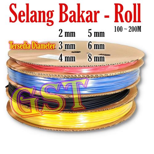 Jual 1 Rol selang bakar 2 3 4 5 6 8 mm Selongsong Heatshrink 1 roll ...