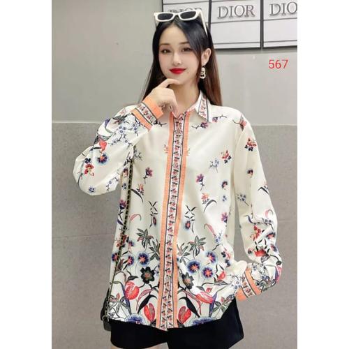 Jual Kemeja Wanita Blouse Fashion Motif Bunga Silk Premium Atasan ...