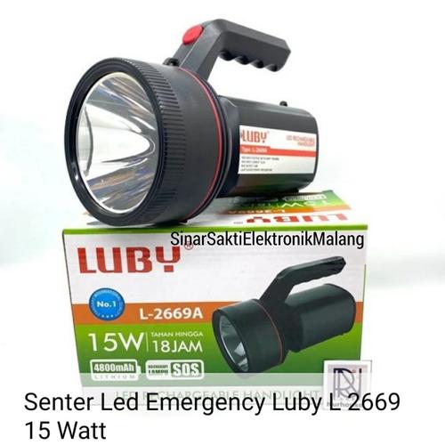 Jual Senter Led Emergency Luby L 2669 15W 15 Watt Darurat Cas Besar Satpam - Kota Malang - Sinar ...