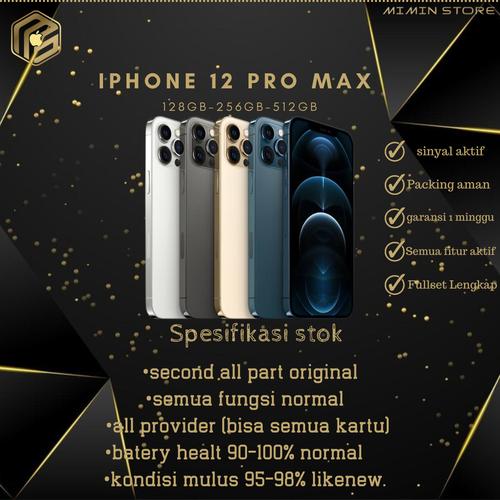 Jual iPhone 12 Pro Max 128GB/256GB/512GB Second mulus 100% original - Silver, 128GB - Jakarta ...