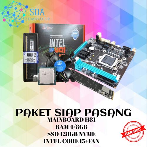 Jual PAKET RAKIT NVME PC / KOMPUTER i5 GEN 4 ddr3 8gb baru garansi 1 ...