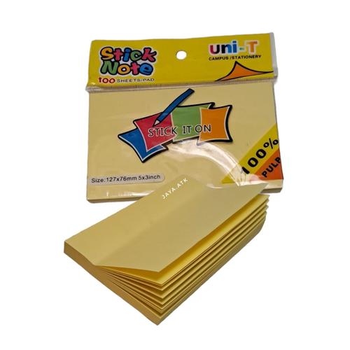 Jual STICKY NOTES 655 76 X 127 MM YELLOW KUNING 100 LBR MEMO TEMPEL ...