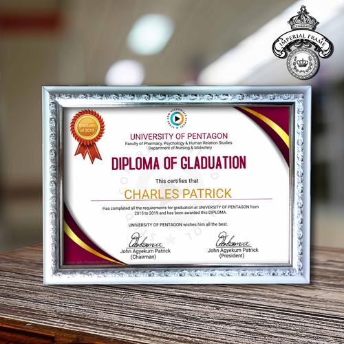 Jual Bingkai Frame Figura Foto Ijazah A4 ( 21x30 cm ) Ukir - Putih ...