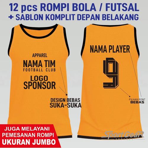 Jual Custom Rompi Bola Minimal Order 12pcs + Sablon - Pink - Kota ...