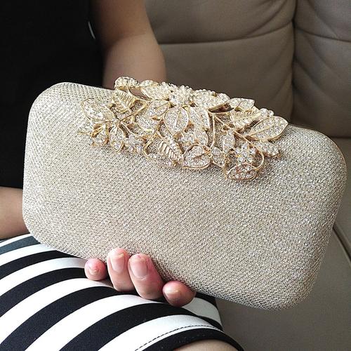 Jual Tas Clutch Pesta Bunga Kristal Import Box Wisuda J289139-2 Hitam ...