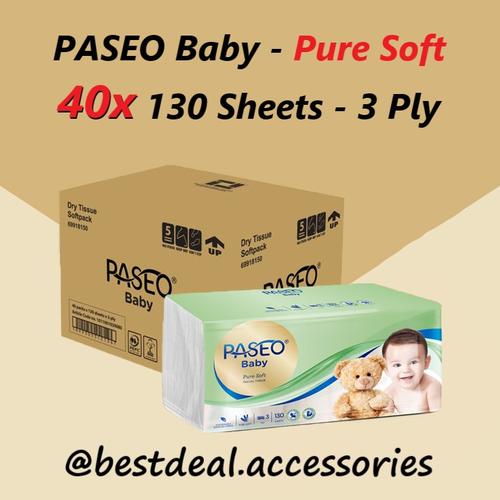 Promo (40 Pack) Paseo Baby Pure Soft Facial Tissue Bayi Puresoft Per ...