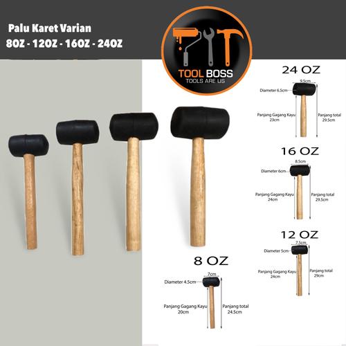 Jual PALU KARET GAGANG KAYU - 12 OZ - Jakarta Selatan - ToolBoss ...