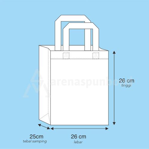 Jual Tas Spunbond Goodie Bag Custom Design dengan sablon 1 Warna 1 Muka ...