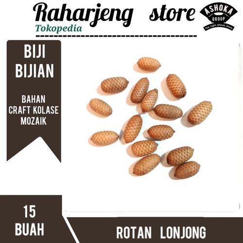 Jual 213/ Biji rotan lonjong atau kapsul bahan kerajinan rustic ...