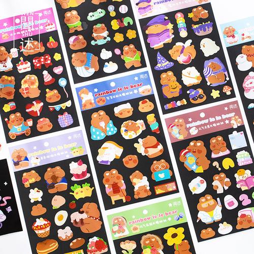 Jual Sticker Bear Isi 1 Lembar Daily Life of Bear Sticker Lucu Stiker ...