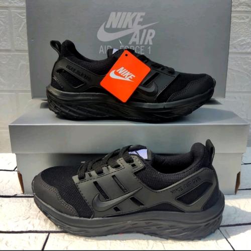 Jual SEPATU SEKOLAH HITAM NIKE AIR 270 SNEAKERS HITAM POLOS SIZE 36-43 ...