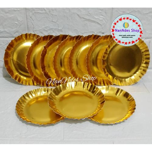 Jual Piring Kue warna Gold/ Piring Kue Kertas/ Paper plate gold - Jakarta Utara - NanNdes Shop ...