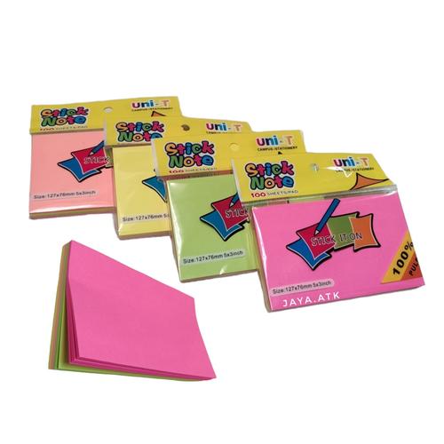 Jual STICKY NOTES 4 WARNA 127 X 76 MM 100 LBR MEMO TEMPEL BESAR POLOS ...