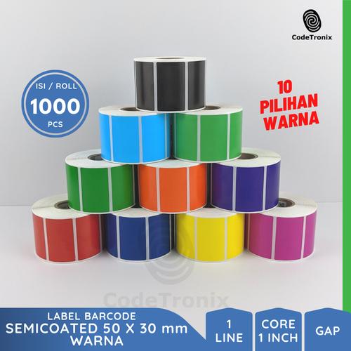 Jual Label Stiker Kertas Printer Barcode Semicoated 50x30mm 1 Line ...