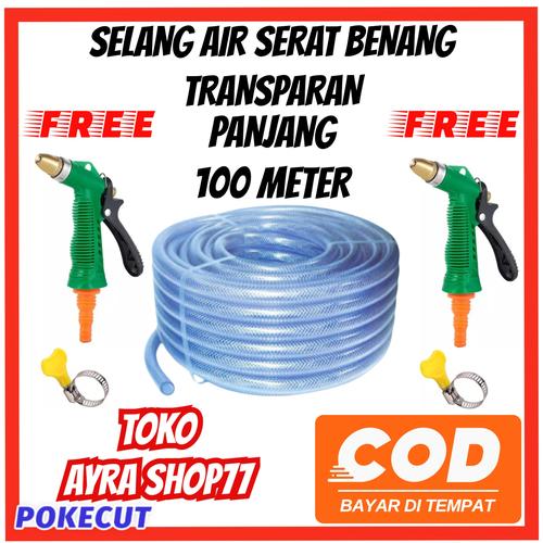 Jual SELANG AIR 100 METER / SERAT BENANG TRANSPARAN / UK 1/2 5/8 3/4 1 INCH - 1 inch - Kab ...