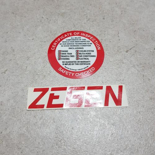 Jual Stiker sticker certificate of inspection safety checked tempel ...