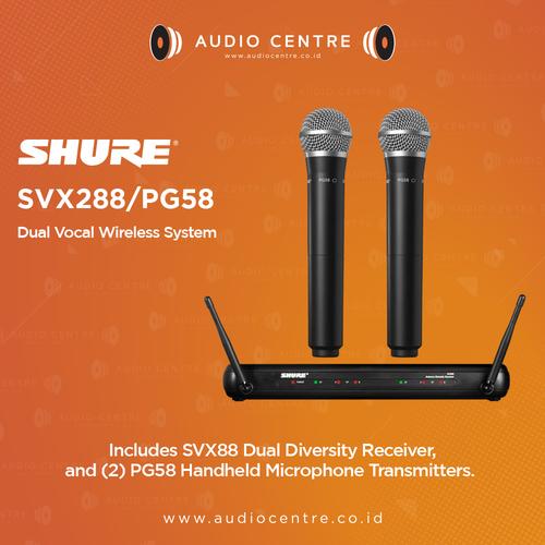 Promo Shure SVX288/PG58 Dual Vocal Wireless System ORIGINAL Cicil 0% 3x ...