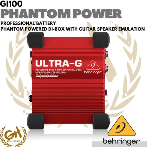Promo Behringer GI100 Active DI Box with Speaker Emulator - Phantom ...