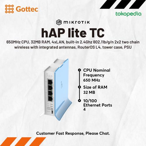 Jual Router MikroTik RB941-2nD-TC hAP lite TC - Jakarta Pusat - Gottec ...